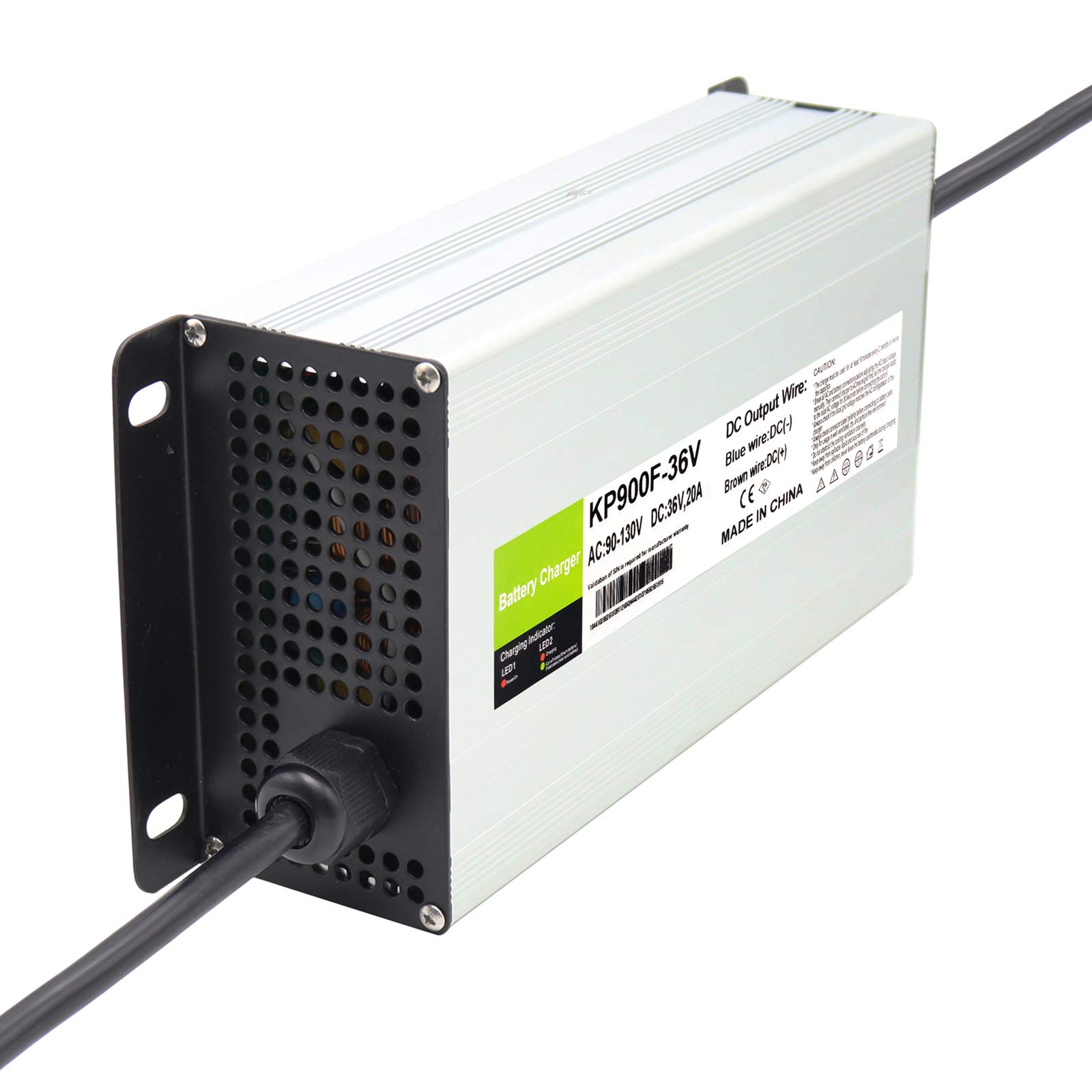 Golf Cart Battery Charger 36V 20A for 36 Volt Club Car/Yamaha Golf Cart with Crowsfoot Style Connector Crows Foot Plug