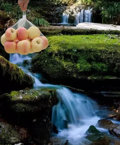 100 pieces nylon mesh net bags reusable mesh bags, Seafood Boiling Bags,Fruit and Vegetable Produce Packaging Net,24 Inch