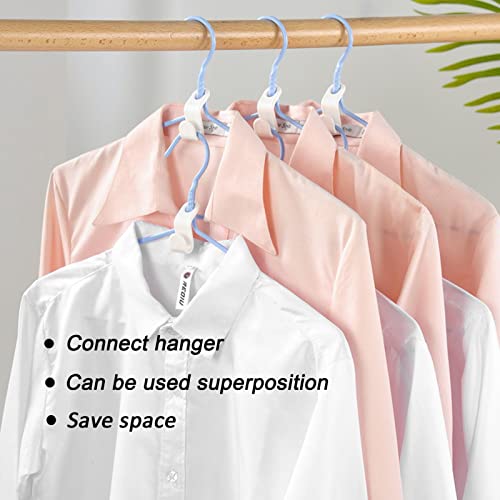 100PCS Clothes Hanger Connector Hooks, Cascading Hanger Hooks for Heavy Duty Space Saving Cascading Connection Hooks, Load 30 Pounds (Multicolor-100pcs)