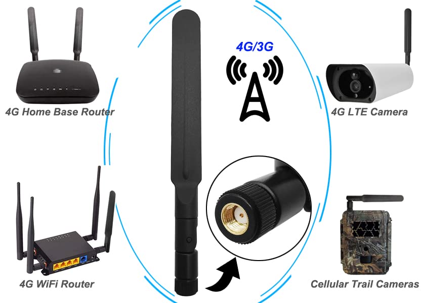 4G LTE Antenna RP-SMA Male 9dbi 700-2700MHz 3G/4G/LTE Universal Wide Band Omni Directional Paddle Antennas for Router Mobile Hotspot Wireless Home Phone