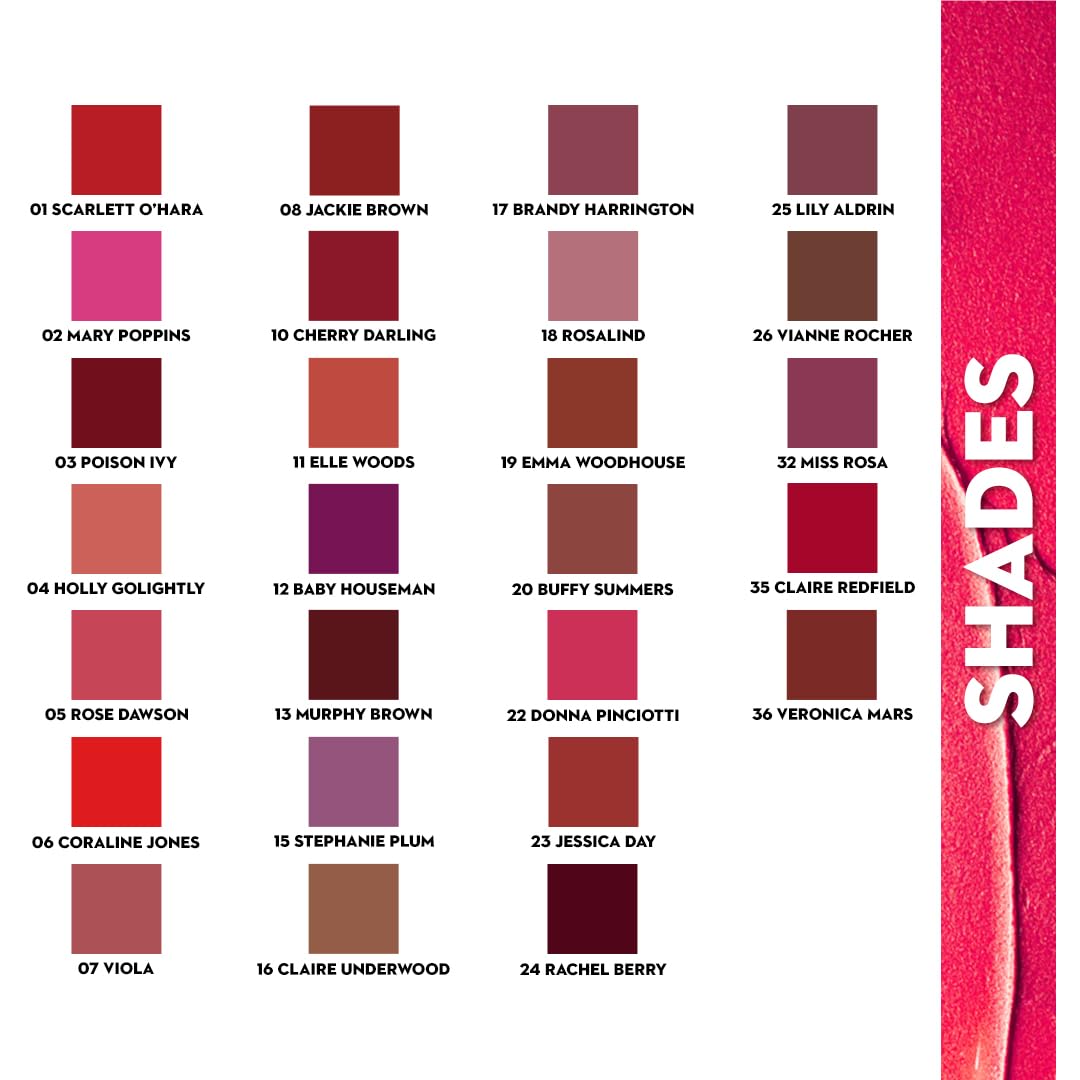 SUGAR Cosmetics Matte As Hell Crayon Lipstick32 Miss Rosa (Dusky Rose) with SharpenerHighly pigmented, Creamy Texture, Long lasting Matte Finish