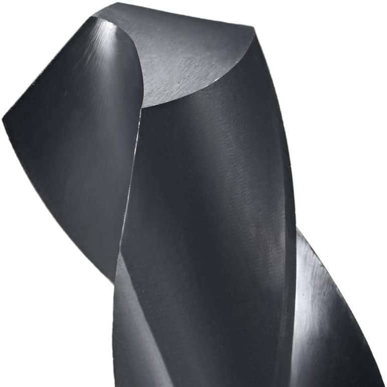 Auniwaig 0.55" Reduced Shank Drill Bit, 14mm Rolling Nitriding Black Oxide High Speed Steel HSS 6542, for Aluminum Plate Copper Wood Stainless Steel