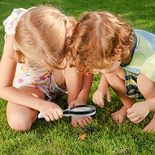 2 Pack Magnifier 3 LED Light, Marrywindix 3X 45X Handheld Magnifier Reading Magnifying Glass Lens Jewelry Loupe