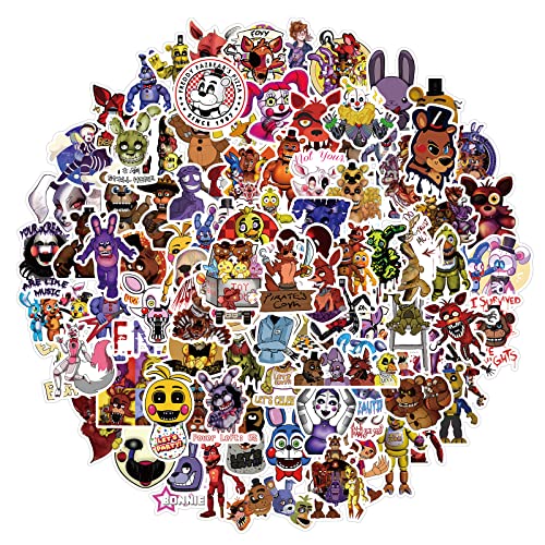 100PCS FNAF Stickers| Aesthetic Vinyl Waterproof Sticker for Car Motorcycle Bicycle Luggage Decal Laptop Terror Game Stickers