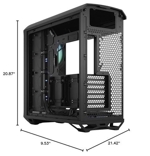 Fractal Design Torrent RGB Black E-ATX Tempered Glass Window High-Airflow Mid Tower Computer Case