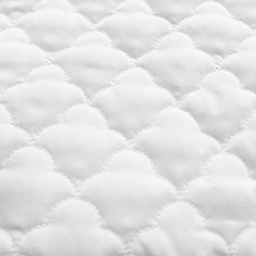 TL Care Ultra Soft Microfiber Waterproof Fitted Portable/Mini-Crib Mattress Protector, Quilted Mattress Pad Cover, White, 38"x24"x5"