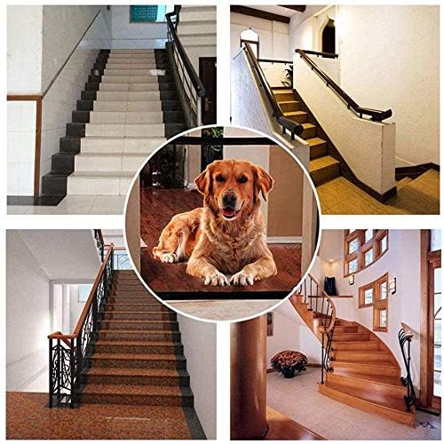 70 inch Net for Dogs Pet Safety Gate, Portable Folding Mesh Magic Corridor Barrier, Safe Guard Install Anywhere, Safety Fence for Hall Doorway Kitchen Stairs Extra Wide