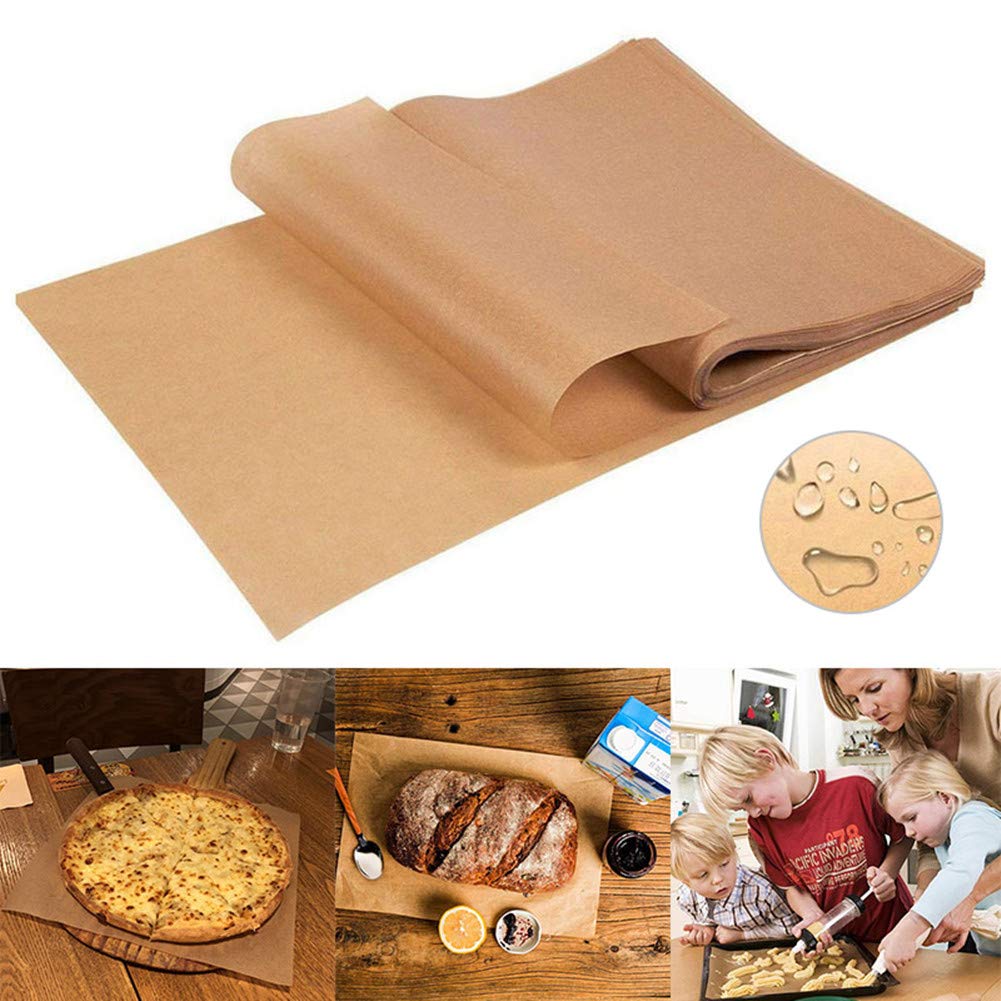 100 Pieces Parchment Paper Baking Sheets 8 x12 Inches, Precut Non-Stick Parchment Paper for Baking, Cooking, Grilling, Frying and Steaming - Unbleached, Fit for Quarter Sheet Pans