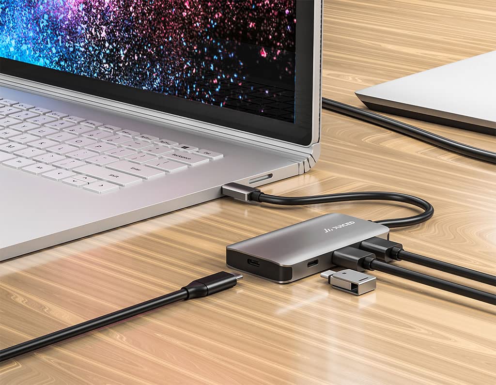 Juiced Systems QuadHUB Power - USB-C Generation 2 10Gbps 100 Watt Power Delivery Hub - 2X USB-C 10Gbps Ports - 2X USB-A 10 Gbps Ports