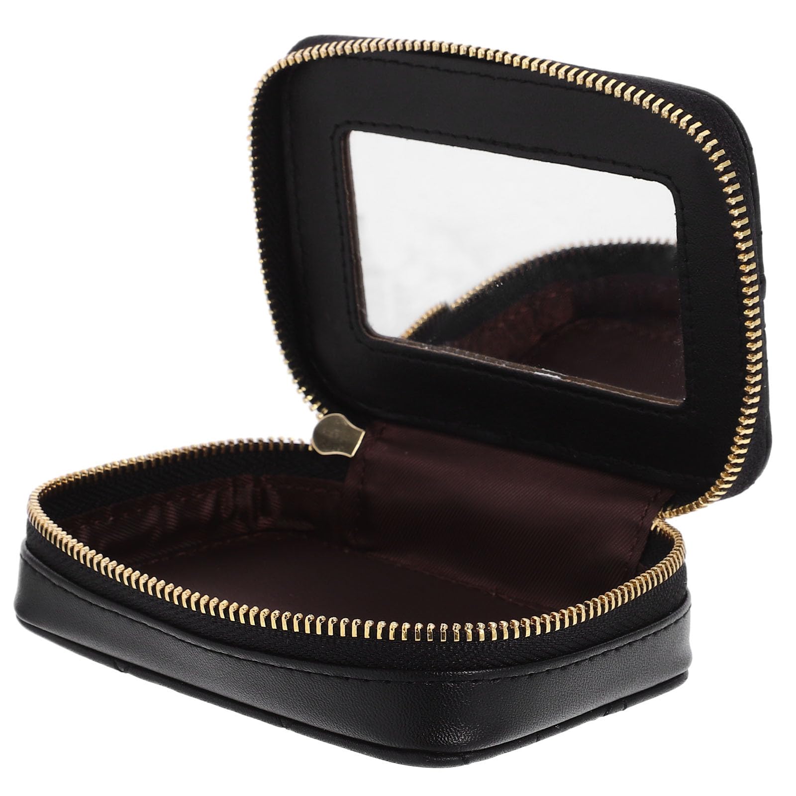 SOIMISS Small Makeup Bag Outdoor Makeup Pouch Lipstick Lip Case Cosmetic Organizer Purse with Mirror for Women