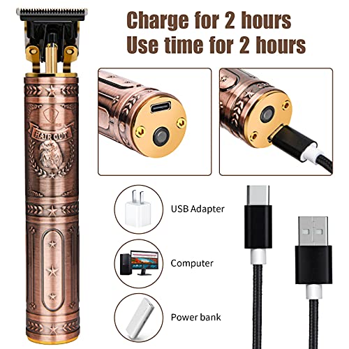 Ceenwes Zero Balde Hair Trimmer Pro T Outline Clippers T Blade Trimmer Cordless Zero Gapped Trimmer Professional Hair Clippers for Men