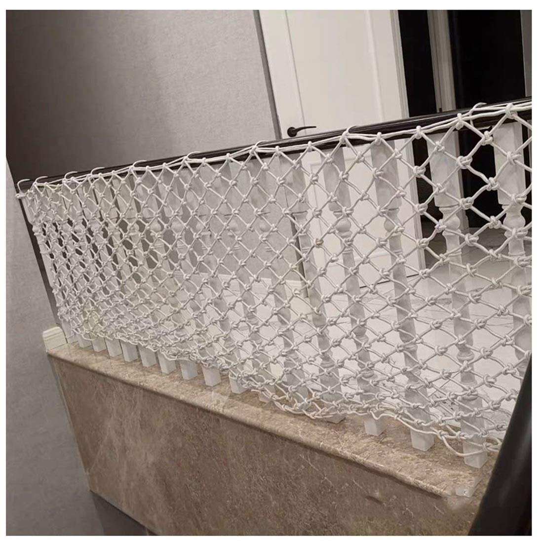 Anti-Fall Stair Nets Fence Nets Baby Safety Net, Stairs Balcony Anti-Fall Net Window Protection Net Outdoor Development Training Climbing Net Bar Garden Decoration Net Hanging Clothes Net White Rope