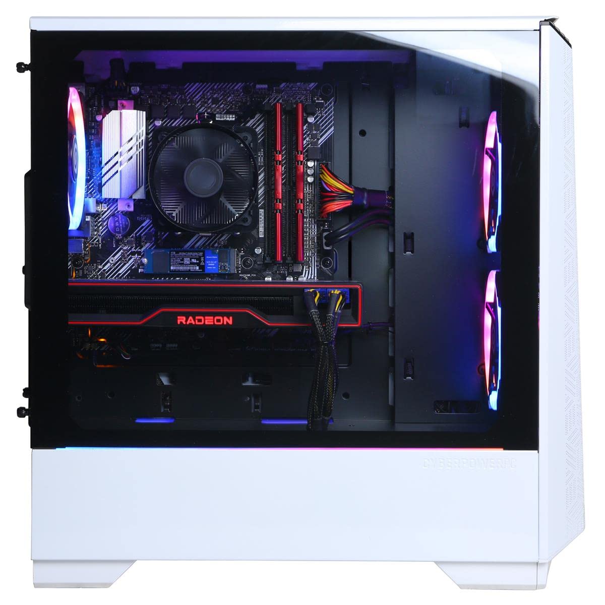 CyberPowerPC Gamer Master PC, AMD Ryzen 5 5600X 3.7GHz, 16GB DDR4, AMD Radeon RX 6700 XT 12GB, 500GB PCI-E NVMe SSD, WiFi Ready & Win 10 Home (GMA670)