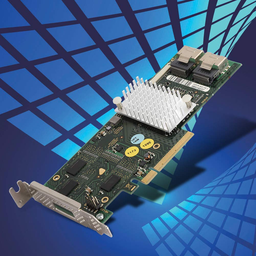 ASHATA SAS Controller 8-Port SATA+SAS Ports SAS2108 SATA/SAS Raid 6Gbs 512M Cache Controller Low Baffle,Support to 32 for SAS SATA Endpoint Devices