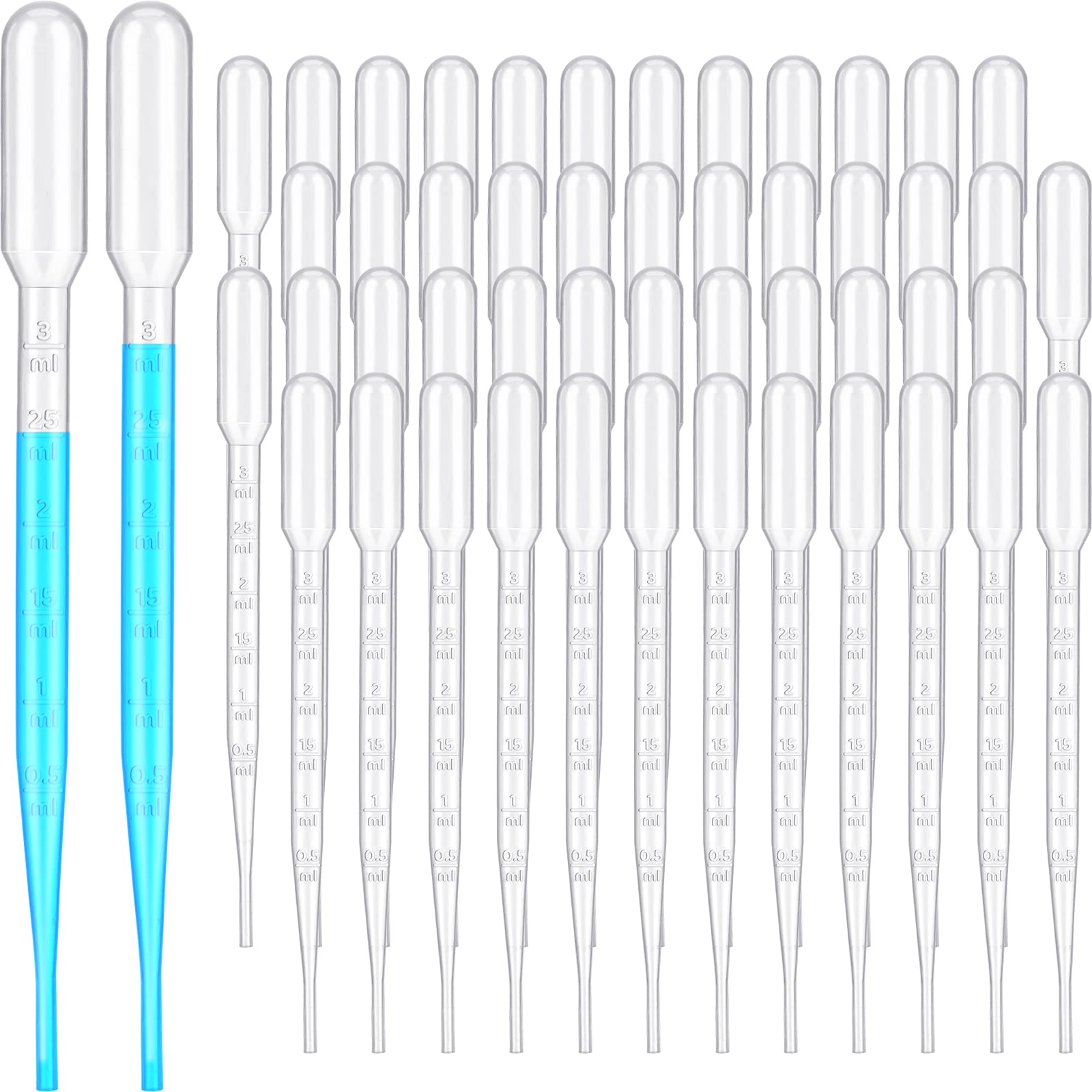 1000 Pcs Plastic Transfer Pipettes Disposable Graduated Pipettes for Scientific Experiment, Essential Oils, Make up Tool (3 ml)