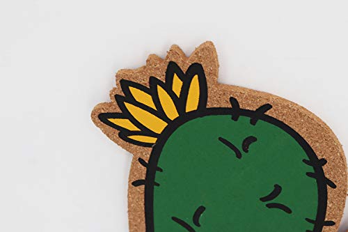 Pinboard Cactus Shaped Wall Decor - Cork Board with 6 Pushpins - Bulletin Board Display,School or Classroom Home Decor