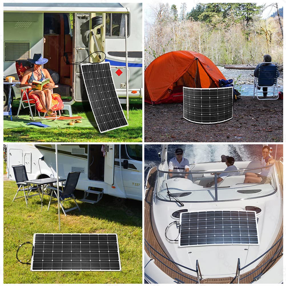 1000 Watt Solar Panel Kit 2pcs 500 Watt Monocrystalline Solar Panels 12v-24v Flexible Solar Panel with 40a Controller Battery Charging Car Battery Camper Rv Yacht Battery Boat…