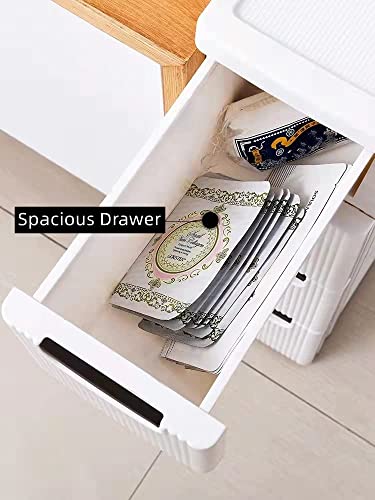 7.48in Slim Rolling Drawer on Wheels Narrow Storage Cabinet Cart with 5 Drawers, Thin Standing Shelf Units 5-tier Plastic Rolling Drawer for Bathroom, Bedroom, Living Room