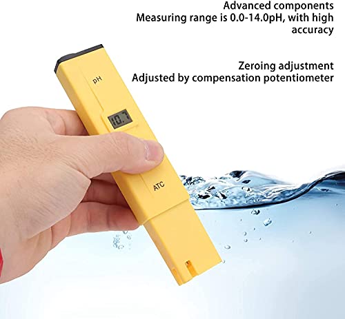 YUESFZ Precise Water Acidity Meter PH Tester Pen Digital Water Quality Tester Acidity Meter 0.0-14.0pH Practical Water Quality Detector