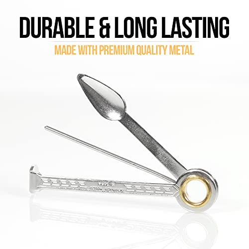 100% Authentic Czech Stainless Steel 3 in 1 Tobacco Pipe Tool Cleaner - Smoking Pipe Reamer Tamper Pokers Tool