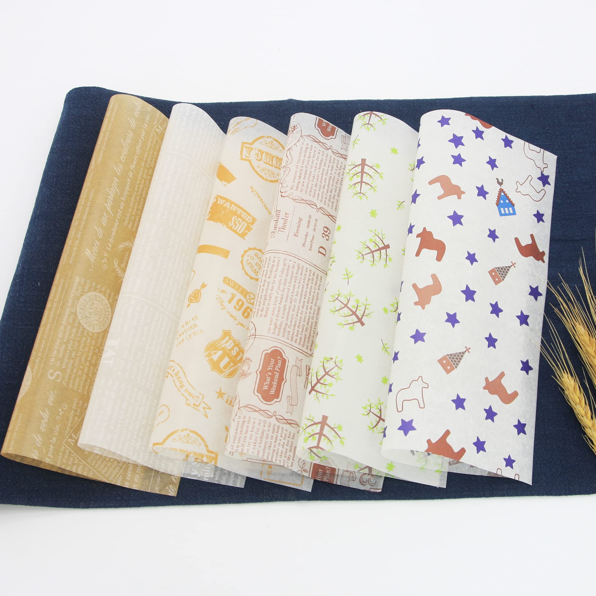 100 sheets Wax Paper Sheets Deli Wraps Basket Liners Deli Paper Sheets Squares Baking Paper Colored Parchment Paper Greaseproof for Food,Handmade Soap,Cookies and Carmels⦠(Pink)