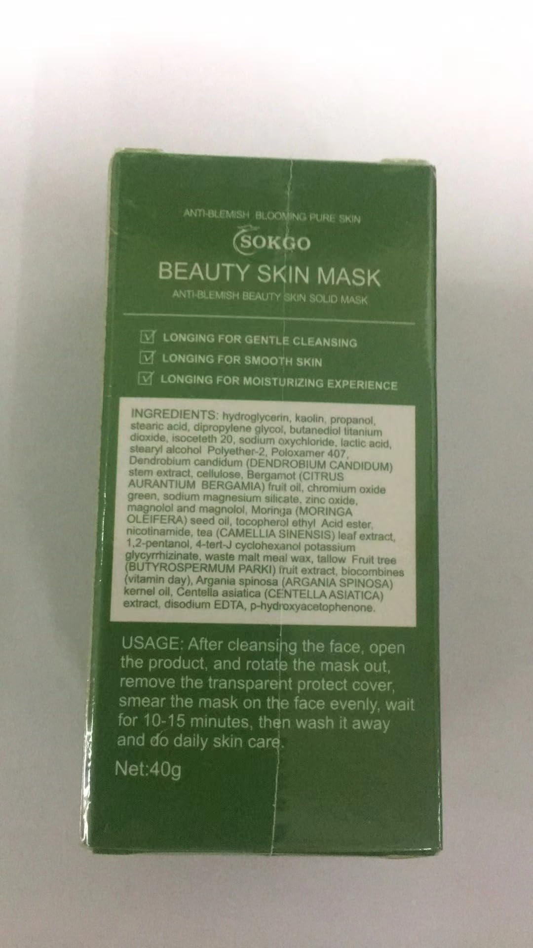 Carlos-CCC Green Tea Purifying Clay Face Mask, Face Moisturizes Oil Control Blackhead Remover Deep Clean Pore Purifying Clay Stick Deep Cleansing Mask, for All Skin Men Women (1PCS Green Tea)