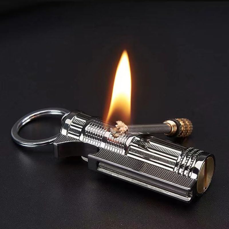 10,000 Times Match Lighter, Can Be Filled with Kerosene, Easy to Carry, Suitable for Gas Field Use, Indoor Outdoor (Color : C3)