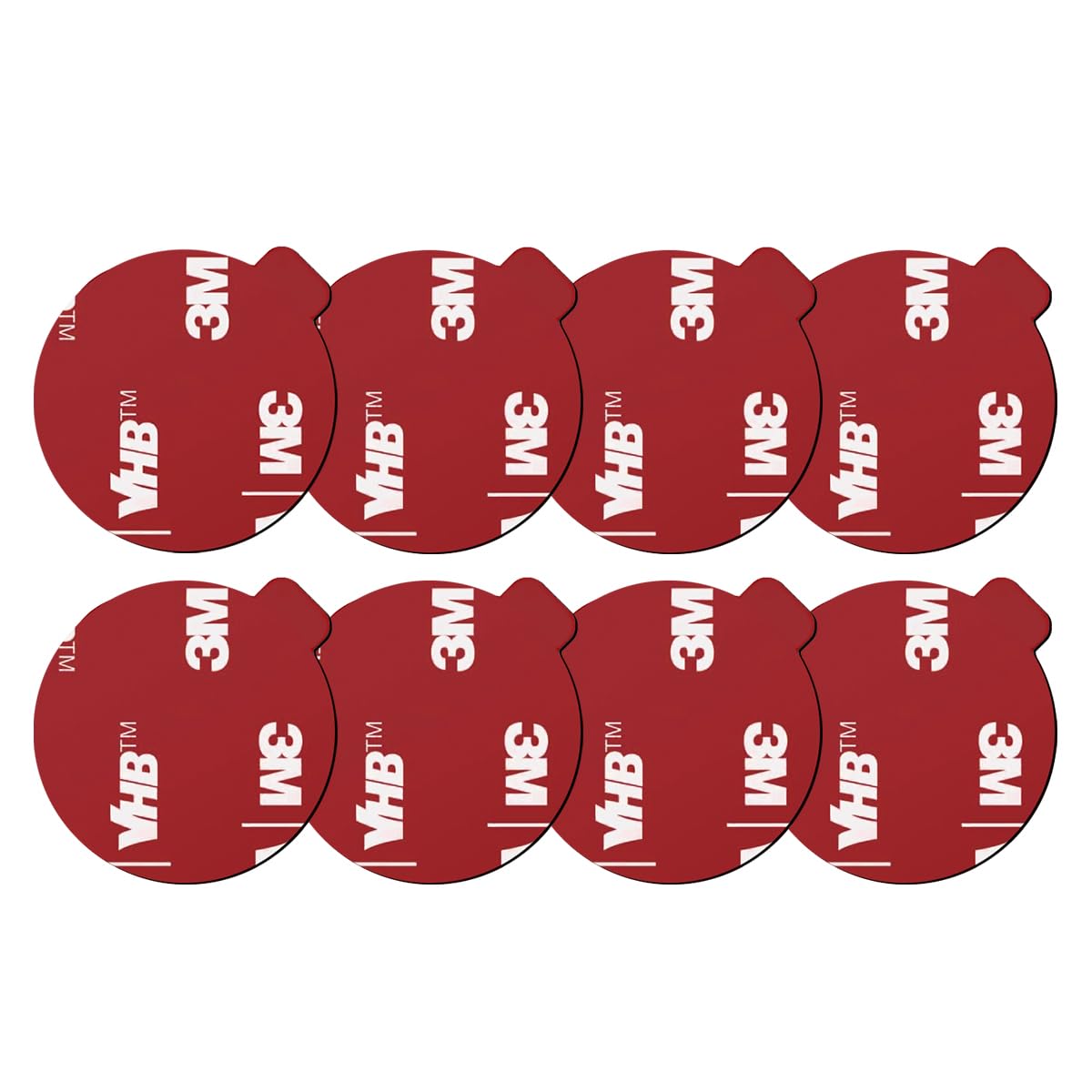 8pcs 3M Sticky Adhesive Replacement Pads for Socket Base Mount,VIIMAKE 1.38 inches Round 3M VHB Double-Sided Adhesive Pads,for Phone Collapsible Grip Stand Back Base Sticker Tapes (Red)