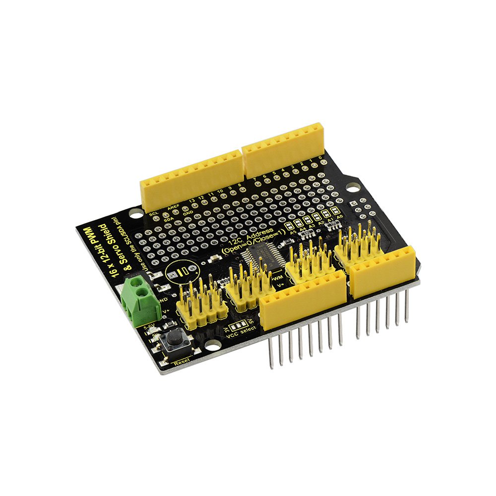 KEYESTUDIO 16-Channel 12-bit Servo Motor Driver Board I2C Interface for Arduino