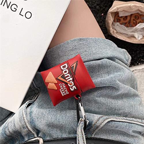 YLFYSF Airpods Pro Silicone Case 3D Cartoon Funny Cute Cover Compatible for Apple Airpods Pro [Snacks Food Series 1] (Tortilla Chips Doritos)