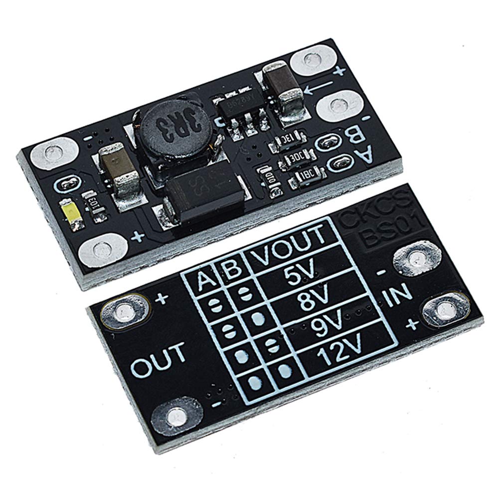ANMBEST 10PCS Mini Boost Module 3.7V to 5V 8V 9V 12V Step Up Board with LED Indicator for Electronic DIY