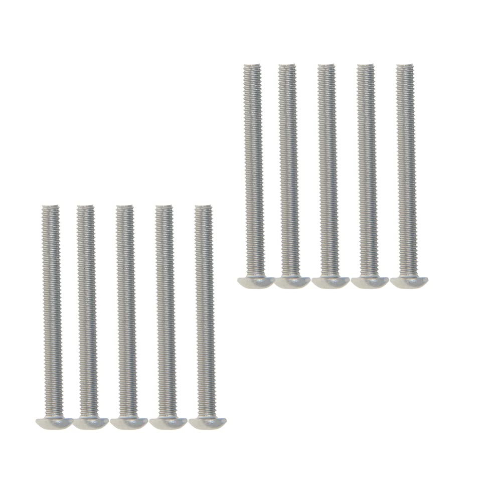 Yinpecly M4x40mm Button Head Socket Cap Screw 304 Stainless Steel Fastener Hex Drive Fully Threaded Cap Bolts Inner Hex Socket Bolts Galvanized 10Pcs