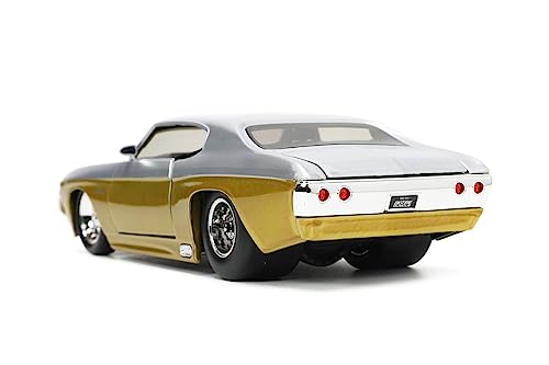 1970 Chevy Chevelle SS, Gold and Silver - Jada Toys 34116-1/24 Scale Diecast Model Car