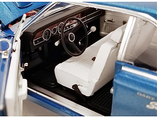 1970 Dart Swinger Blue Metallic with White Interior Limited Edition to 276 Pieces Worldwide 1/18 Diecast Model Car by Acme A1806409
