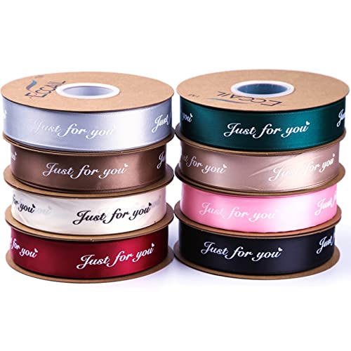 10/25mm*5Yards Letter Printed Polyester Satin Ribbon for Wedding Decor DIY Handmade Bow Craft Valentine's Day Gifts Wrapping
