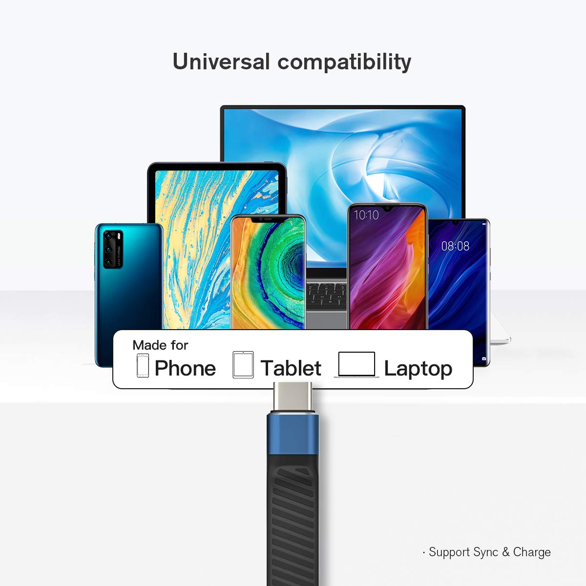 Aprilery Short USB C to USB C Cable, 0.45ft USB 3.2 Gen 2 10Gbps 100W 5A Type C Charging Cable Fast Charge, for MacBook, iPad Pro, Surface, Chromebook, External SSD, Power Bank, Samsung S21 etc