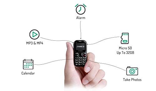 zanco Tiny t2 World's Smallest 3G WCDMA Mobile Phone,Smallest Mini Phone Small Phone Travelling Phone,Pocket Cell Phone