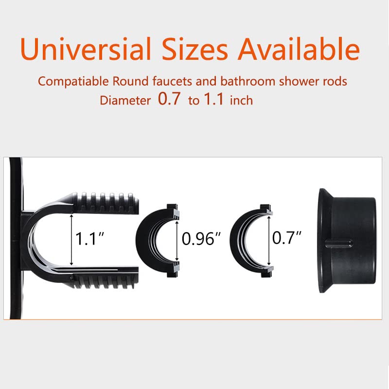 2 in 1 Faucet Sponge Holder,Kitchen Sink Detachable Hanging Organizer and Shower Organizer and Wall Mounted Soap Dish Holder for Kitchen Bathroom with Hook and Bar