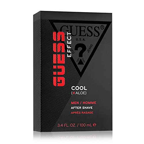 GUESS Effect Grooming COOL After Shave with Aloe Vera for Men, 3.4 Fl Oz