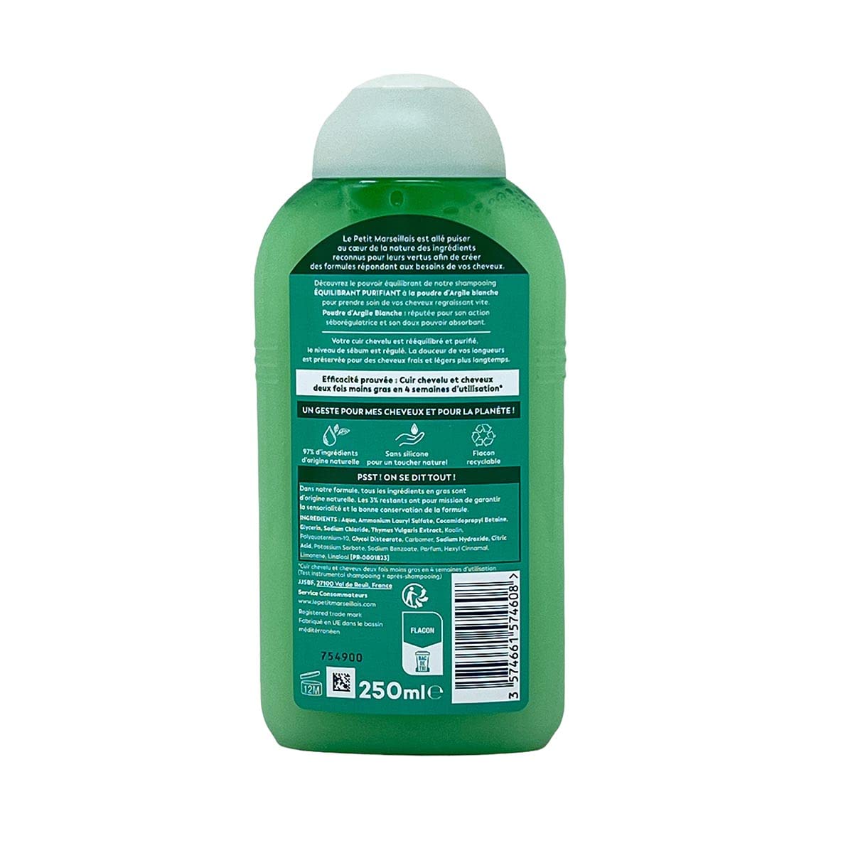 LE PETIT MARSEILLAIS WHITE CLAY THYME INFUSION SHAMPOO
