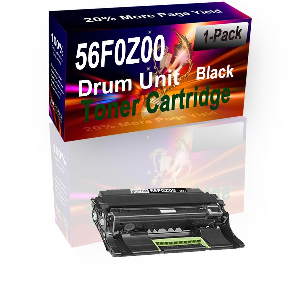 1-Pack Compatible Drum Unit (Black) Replacement for 56F0Z00 Imaging Drum, use for MS321 MS421 MS521 MS621 MS622 MX321 MX421 MX521 MX522 MX622 Printer Series