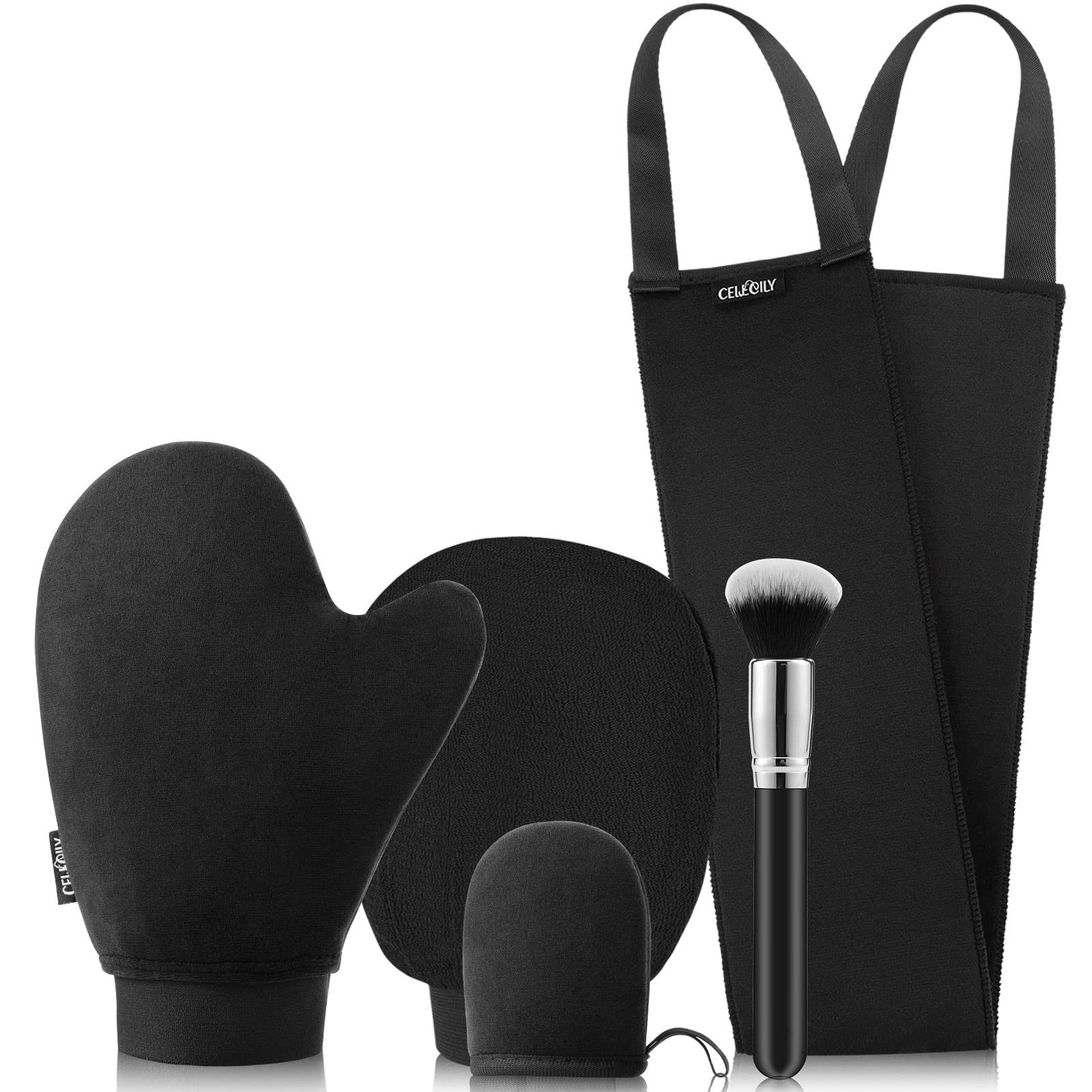 CeleCily Self Tanning Mitt Applicator Kit Tanning Mitts Self Tanner Applicator Set Self Tanning Glove for Self Tan Mitt Applicator Kit, Back Tanning Applicator,Self Tanner Mitt Applicator Tanning Kit