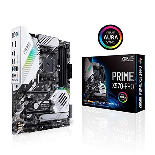 Asus Prime X570-Pro Ryzen 3 AM4 with PCIe Gen4, Dual M.2 HDMI, SATA 6GB/s USB 3.2 Gen 2 ATX Motherboard (Renewed)
