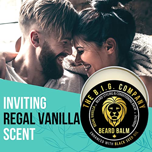B.I.G. Company Beard Balm for Men - Light Weight Beard Wax with Good Hold, Styling, Control and Deep Conditioning of Beard Hair - Promotes Natural Beard Growth