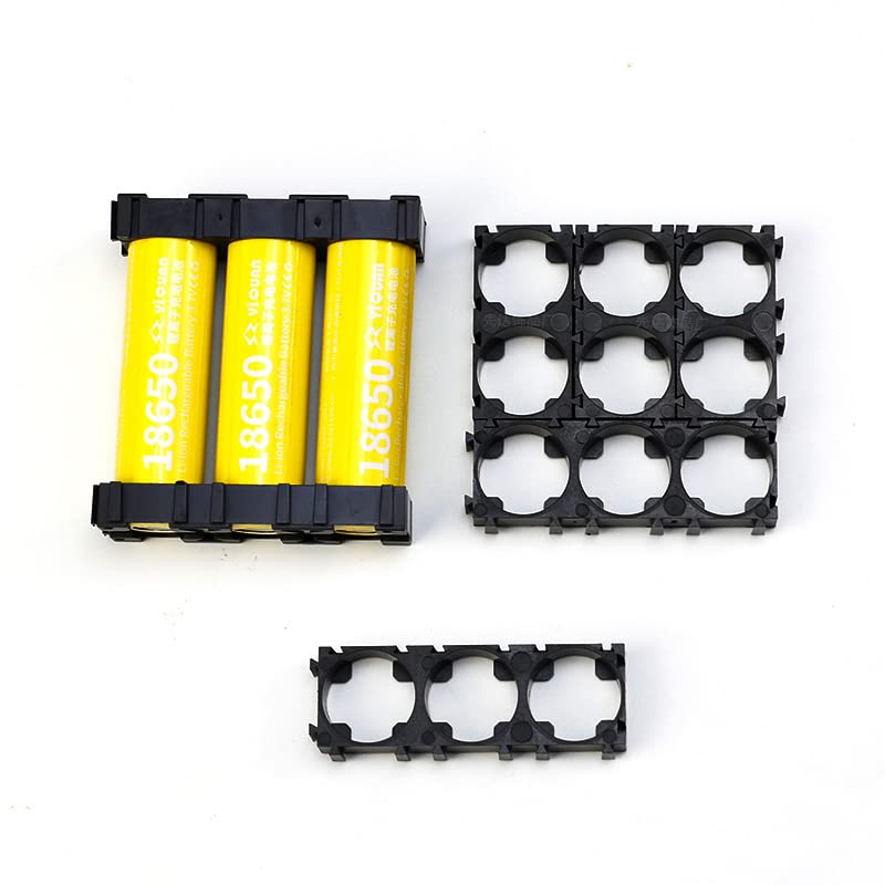 100 Pcs 18650 Lithium Battery Cell Holder, Battery Storage Box Cell Spacer Bracket Stand Plastic Battery Pack Bracket Cylindrical Cell Battery Stand for DIY Fixed 18650 Battery