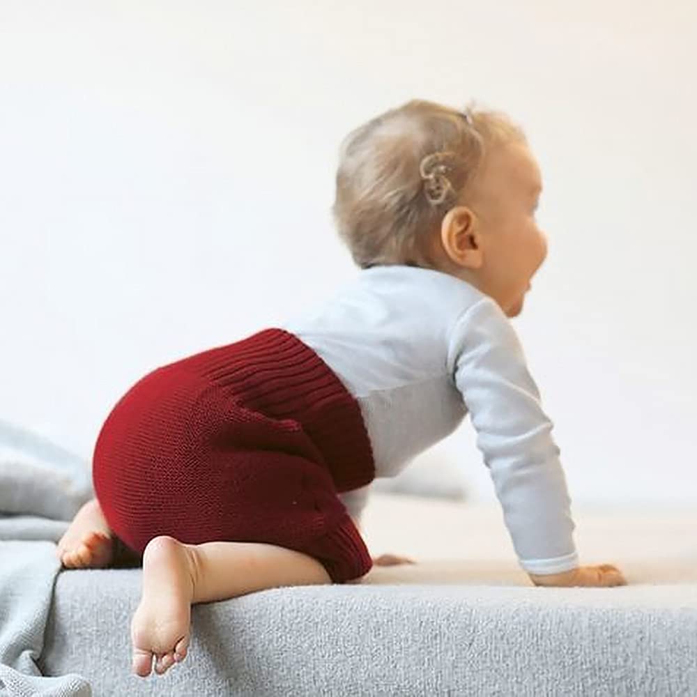 Organic Merino Wool Diaper Cover - Overnight Knit Diaper Cover for Fitted Cloth Diaper (EU86-92, Pacific)