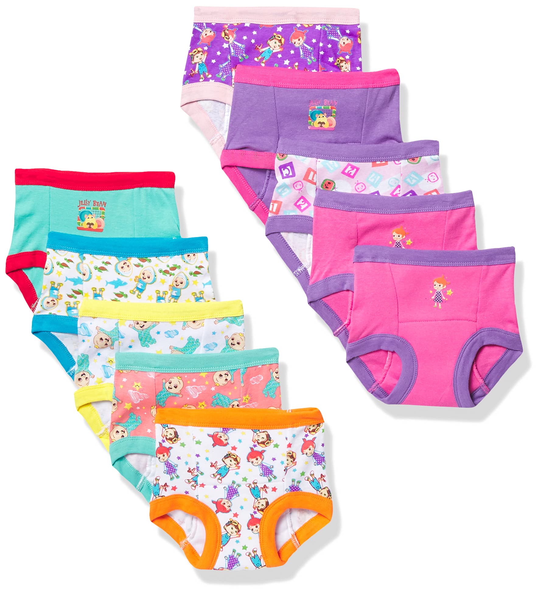 Coco Melon Unisex Baby Amazon Exclusive Toddler Potty Training Pants with Stickers and Success Tracking Chart, CoComelonG10pk, 2T