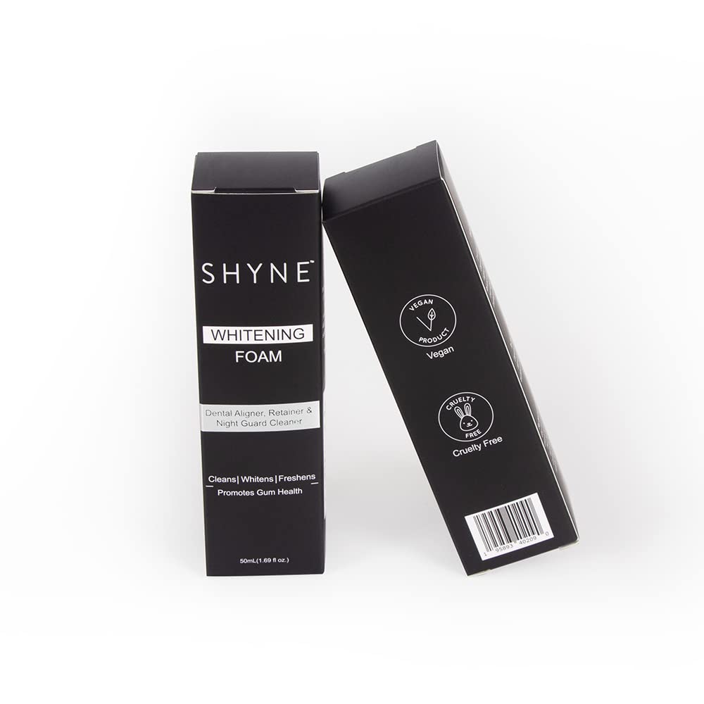 SHYNE Whitening Foam - Aligner Cleaner, Retainer Cleaner, Whitens Teeth and Cleans Dental appliances, Freshens Breathe. Great for Invisalign, ClearCorrect, Byte, Candid
