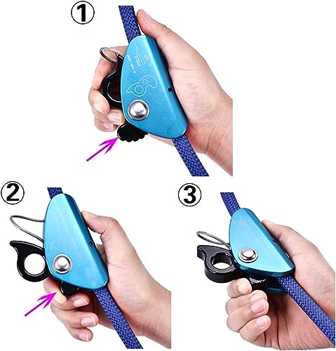 Arborist Flipline for Climbing Tree, 1/2'' x 8 ft Steel Wire Core Tree Lanyard Flipline Kit W/Lock Carabineer, Rope Grabber, Steel Swivel Snap Hook - Heavy Duty, Low Stretch, Cut Resistant