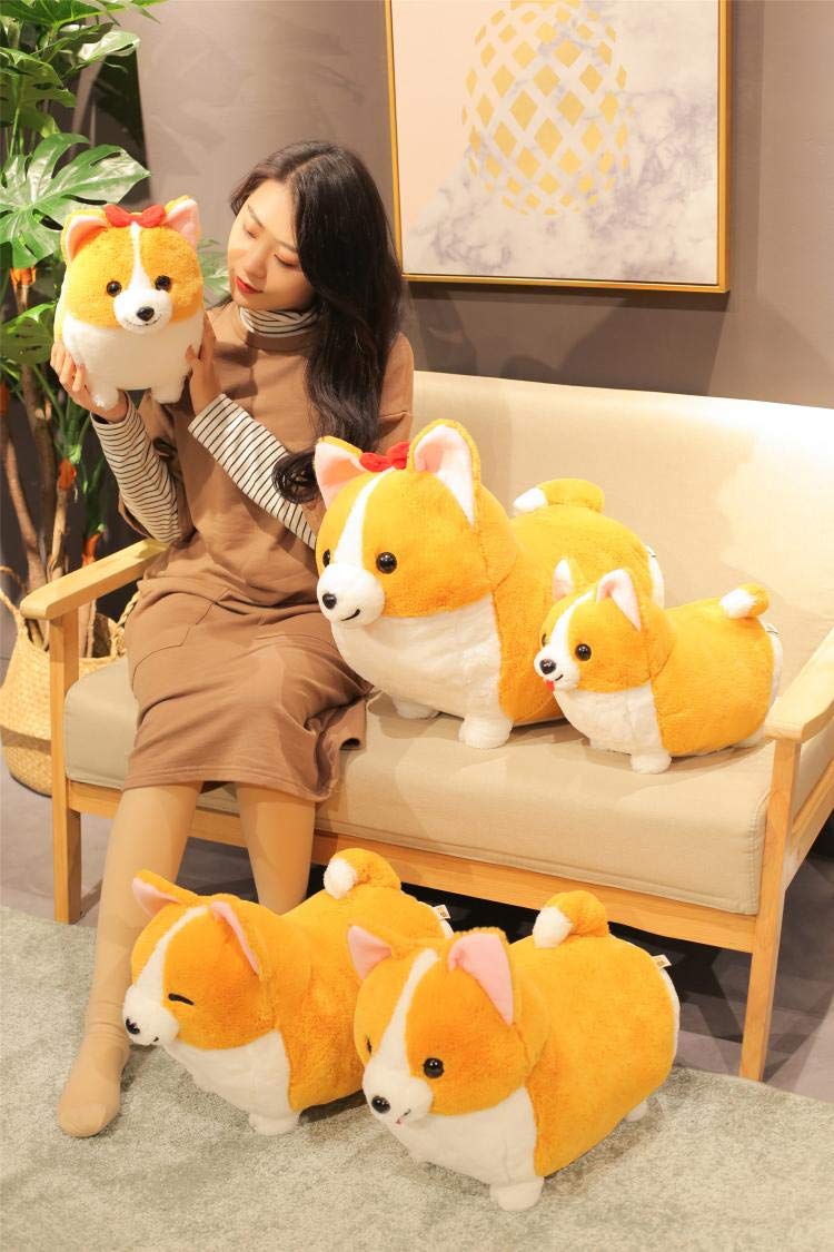 123Arts Cartoon Corgi Dog Soft Plush Throw Pillow Animal Pillow Plush Toy